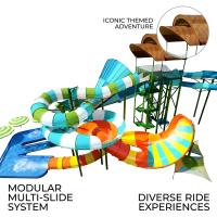 China Mystic Dragon Themed U-Shaped Water Slide 22M Aqua Adventure Park for sale