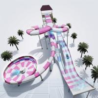 China Tropical Paradise Themed Tornado Water Slide 22M Indoor Water Park for sale