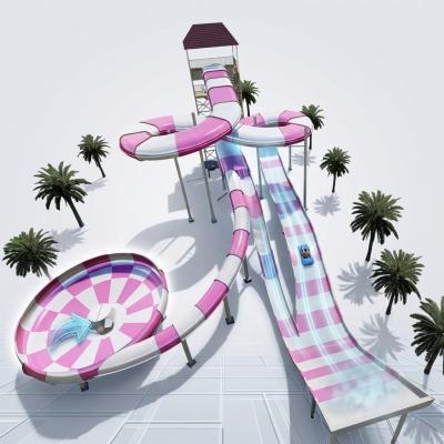 China Tropical Paradise Themed Tornado Water Slide 22M Indoor Water Park for sale