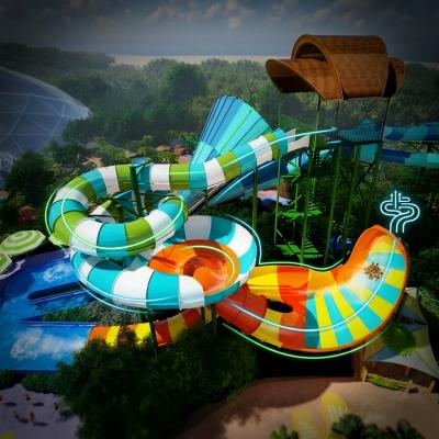 China Mediterranean Coast Family Rafting Water Slide 10m for Cruise Ship Deck for sale