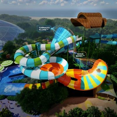 China Constrictor Water Slide 15M — Alpine Mountain Style Backyard Luxury Pool for sale