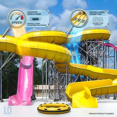 China 18M Safari Savannah Half-Pipe Water Park Water Slide for sale