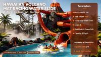 China Hawaiian Volcano Themed Mat Racing Water Slide 7M Theme Park for sale