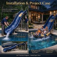 China Pirate Cove Themed Half-Pipe Water Slide 5M Backyard Luxury Pool for sale