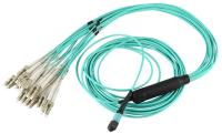China 24f Male Female Om3 Fanout Breakout Harnesses Cable MPO To LC Patch Cord for sale