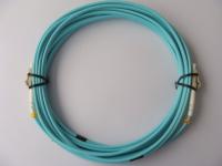 China PC, UPC, APC SX SM LSZH LC-LC OM3 Fiber Optic Patch Cord with aqua cable for sale