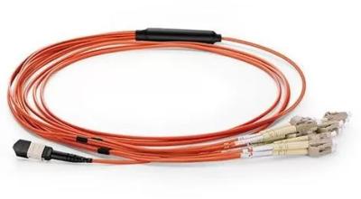 China OM1 OM2 OM4 MPO LC DX Fanout Cable 0.5M Mutilmode for sale