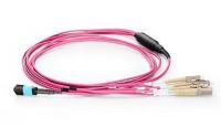 China FTTB Female Male UPC APC Mpo Fanout Cable Purple for sale