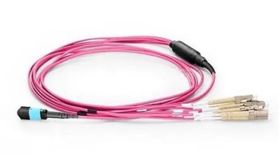 China FTTB Female Male UPC APC Mpo Fanout Cable Purple for sale