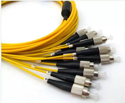 China Simplex FC UPC Breakout Mpo Fiber Cable 12 Core for sale