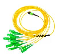 China SM MPO Breakout Patch Cord G657B 12 Core Single Mode for sale