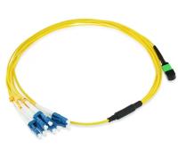 China Singlemode Breakout LC DX 2.0mm Mtp Fiber Cable Yellow Color for sale