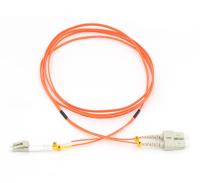 China OM1 62.5/125 LC To SC Duplex LSZH Fiber Optic Patch Cords for sale