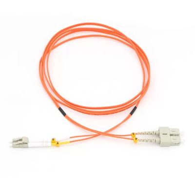 China OM1 62.5/125 LC To SC Duplex LSZH Fiber Optic Patch Cords for sale