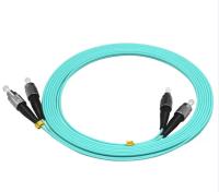 China 3.0mm Aqua Green MultiMode OM3 Duplex Fiber Patch Cord for sale