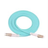 China multimode lc lc connector om4 50/125 duplex jumper lszh jacket 1m fiber optic patch cord for sale
