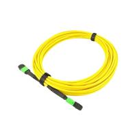 China Male Female 8 / 12 / 24 Cores MPO Patch Cord Optical Fiber APC UPC Jumper for sale