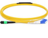 China G657A1 MPO MTP Fiber Optic Patch Cord LC SM OM3 / OM4 8 / 12 / 24 for sale