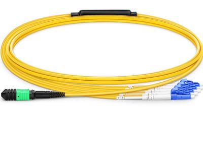 China G657A1 MPO MTP Fiber Optic Patch Cord LC SM OM3 / OM4 8 / 12 / 24 for sale