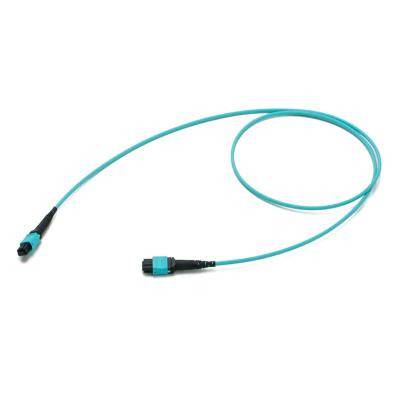 China 24 Fiber 12 Fiber MPO Patch Cable OM3 OM4 MPO To MPO for sale