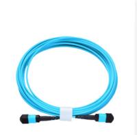 China MPO Optical fiber trunk cable 12 / 24 core OM3 OM4 MM Fiber Optic patch cord for sale