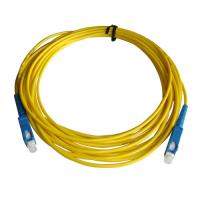 China SC/UPC Fiber optic patch cord Singlemode Simplex  2.0mm Yellow  OFNP cable for sale
