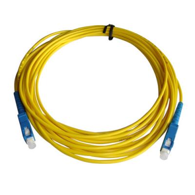 China SC/UPC Fiber optic patch cord Singlemode Simplex  2.0mm Yellow  OFNP cable for sale