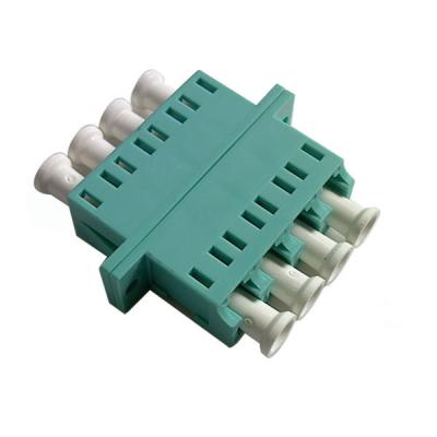 China Quadruple  LC fiber optic adapter, Singlemode/Multimode,Blue/Green/Aqua Color for sale