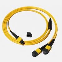 China MPO-MPO Low insertion loss,high speed network,Yellow/Aqua color  fiber optic patch cord for sale