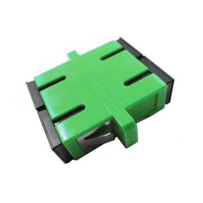 China Low Insertion Loss SC / APC SM DX Fiber Optic Cable Adapter With Flange for sale