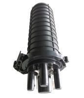 China Black color Plastic Dome / Vertical Fiber Optic Splice Closure ( 12, 24, 36, 48, 96 Cores) for sale
