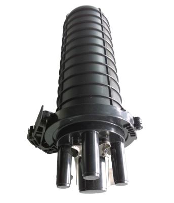 China Black color Plastic Dome / Vertical Fiber Optic Splice Closure ( 12, 24, 36, 48, 96 Cores) for sale