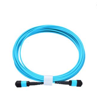 China MPO Optical Fiber Trunk Cable 12  24 Core OM3 OM4 Multi Mode Jumper for sale