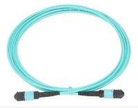 China FTTH 8 Core 12 Core MM Fiber Optic Jumper Aqua Violet for sale