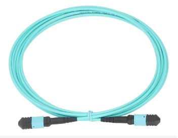 China FTTH 8 Core 12 Core MM Fiber Optic Jumper Aqua Violet for sale