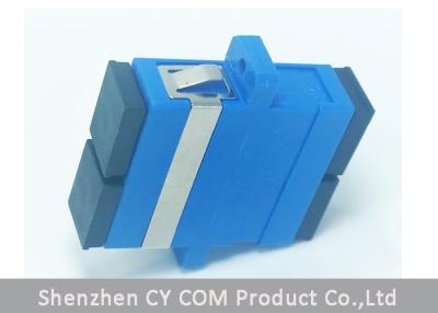 China SC UPC singlemode duplex blue Fiber Optic Adapter Flange for sale