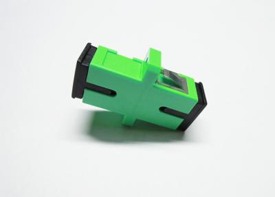 China PBT Material Green SC APC singlemode Duplex Fiber Optic Adapter for sale