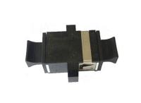 China SM,MM Black Full Flange Std. Footprint 8/12/24 cores Fiber Optic MTP Adapter w/ 2 Dust Caps for sale