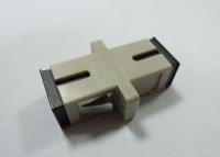 China SC/PC MM simplex fiber Optic Adapter with flange beige shenzhen supplier for sale