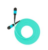 China MPO To MPO Multimode Fiber Optic Patch Cord 12 Core 3m for sale