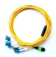 China Unionfiber MPO 12 Cord SM Fiber Optics Jumper MPO To LC Male for sale
