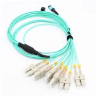 China 8 Core 12 Core MPO MM OM3 OM4 Female to LC 12 Core MPO MTP  Fiber Optic Patch Cord for sale