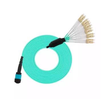 China MPO UPC To LC APC MPO Fiber Optic Patch Cord 12 Core for sale