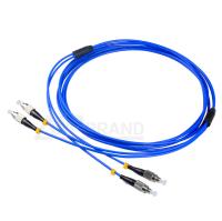 China LSZH Blue Armored Fiber Optic Patch Cord FC-FC singlemode G652D 9/125 SX or DX for sale