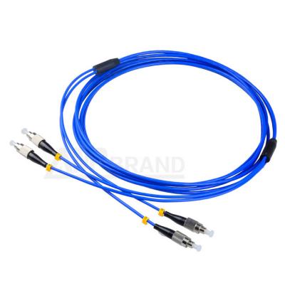China LSZH Blue Armored Fiber Optic Patch Cord FC-FC singlemode G652D 9/125 SX or DX for sale