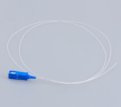 China Fiber optical pigtail SC/UPC singlemode G652D simplex 0.9mm white LSZH cable for sale