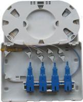 China White color 4 cores indoor wall mounted fiber optic patch panel with SC/UPC pigtail and adapter for sale
