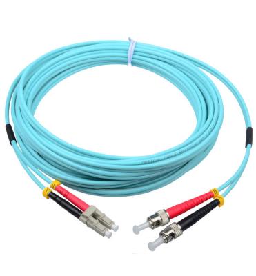 China ST/PC-LC/PC OM3 50/125 3.0mm aqua fiber optic jumper LSZH cable jacket for sale