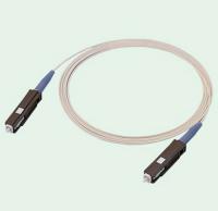 China MU/UPC To MU/UPC Fiber Optic Patch Cord Singlemode Simplex White 3.0mm Cable for sale