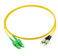 China Yellow Duplex Singlemode Fiber Optic Patch Cord SC/APC To FC/UPC 2.0mm 3M for sale